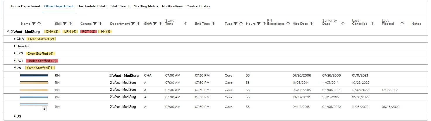 Staffing Dashboard - Float an Assignment